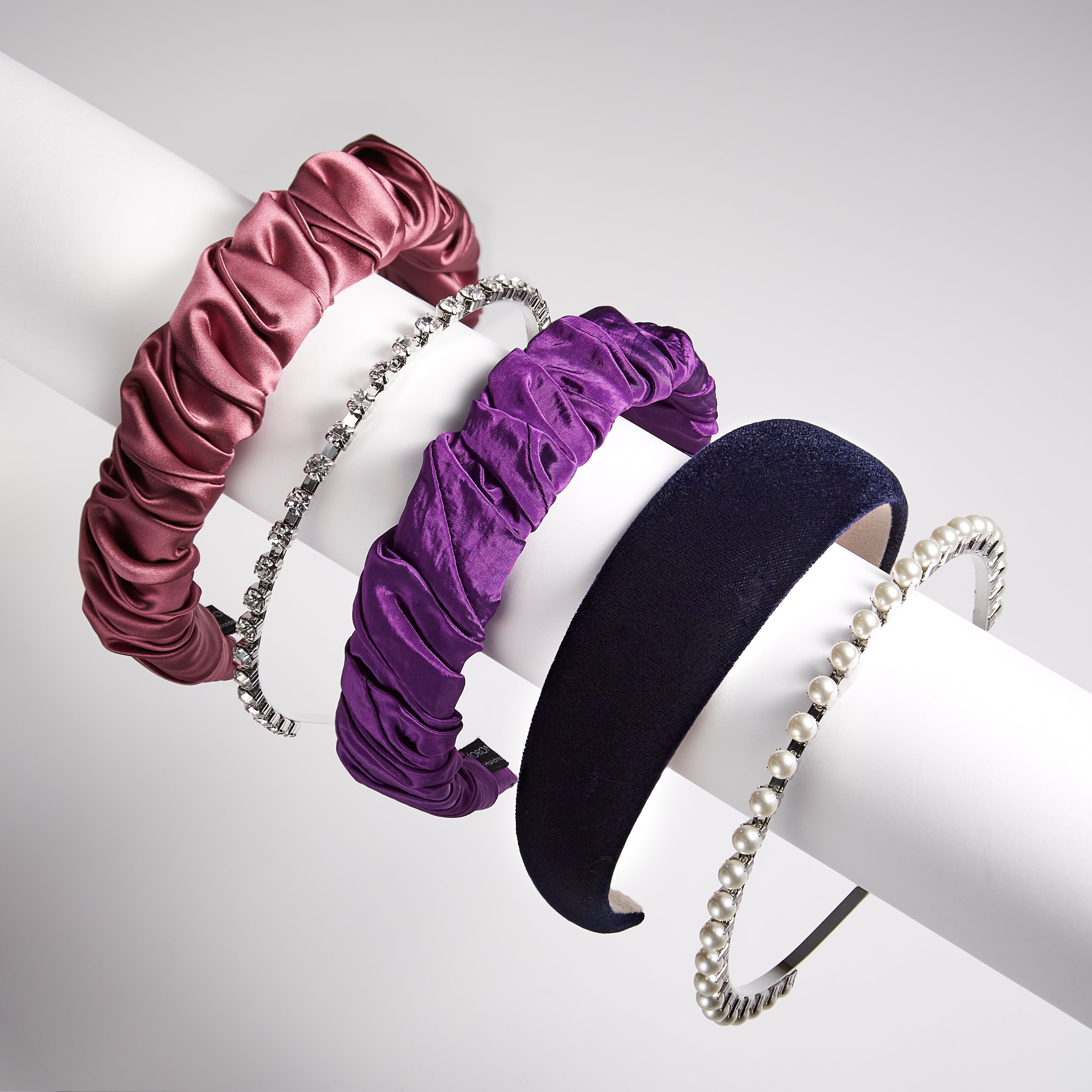 Band Ruched Satin Purple Lilac – ai